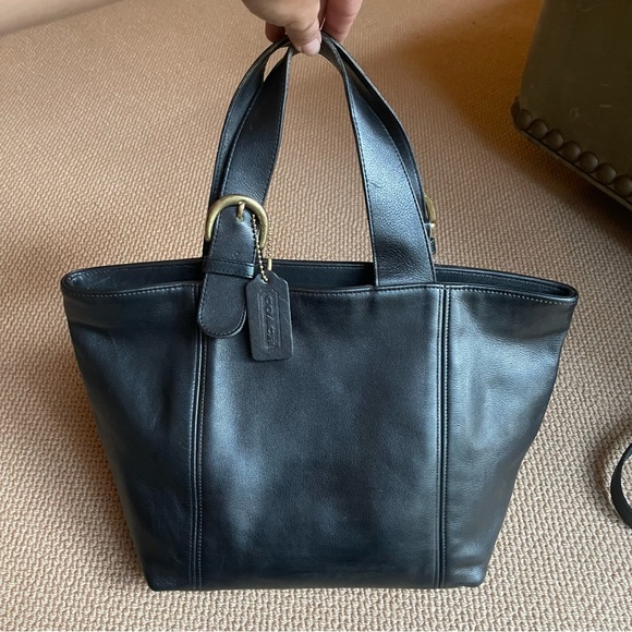 Coach | Bags | Coach Old American Made 433 Handbag Leather Black Women ...